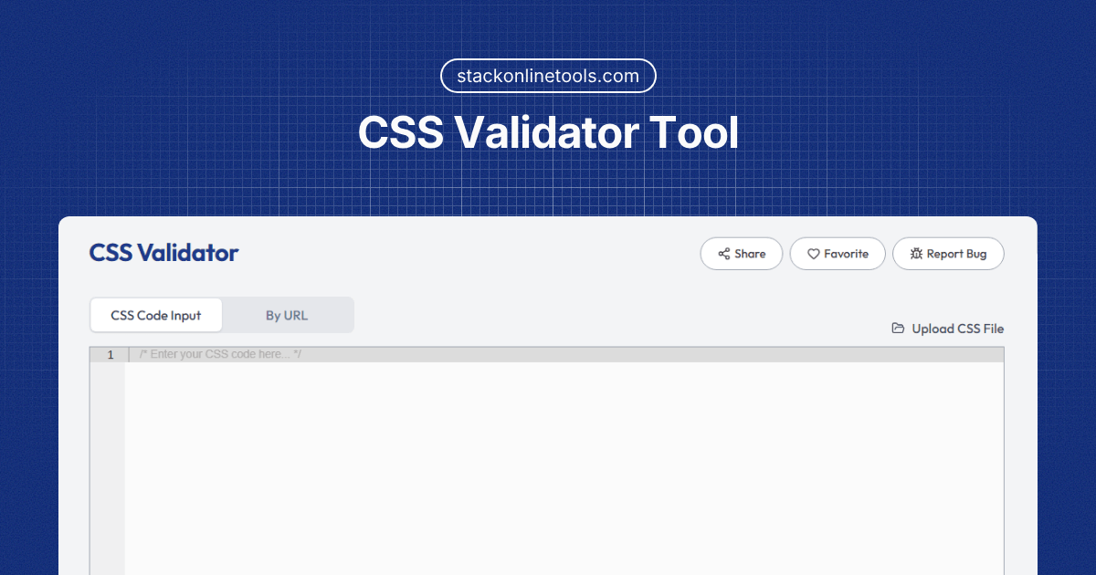 CSS Validator - Online CSS Code Checker & W3C Validator
