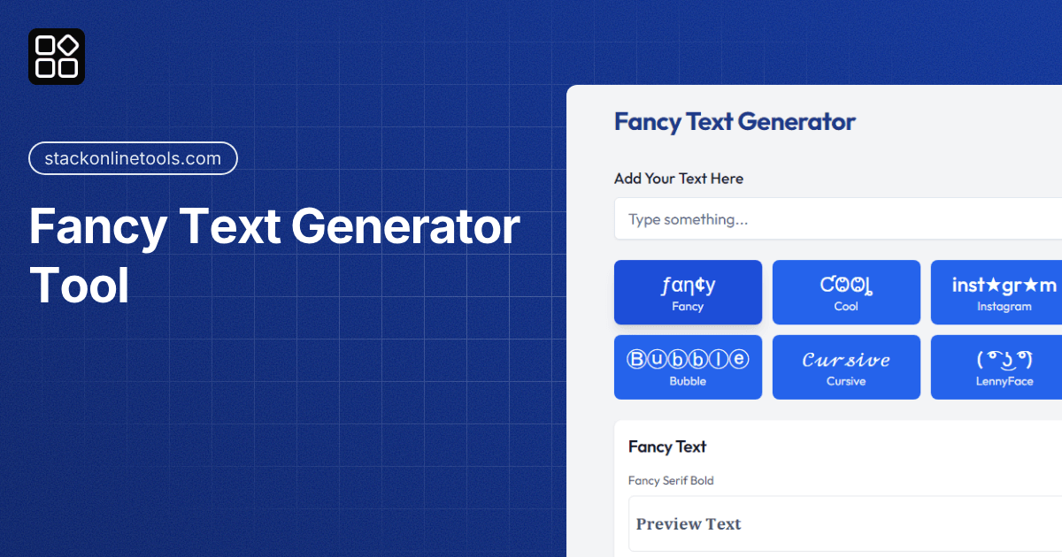 Fancy Text Generator - Stylish Unicode Text Converter